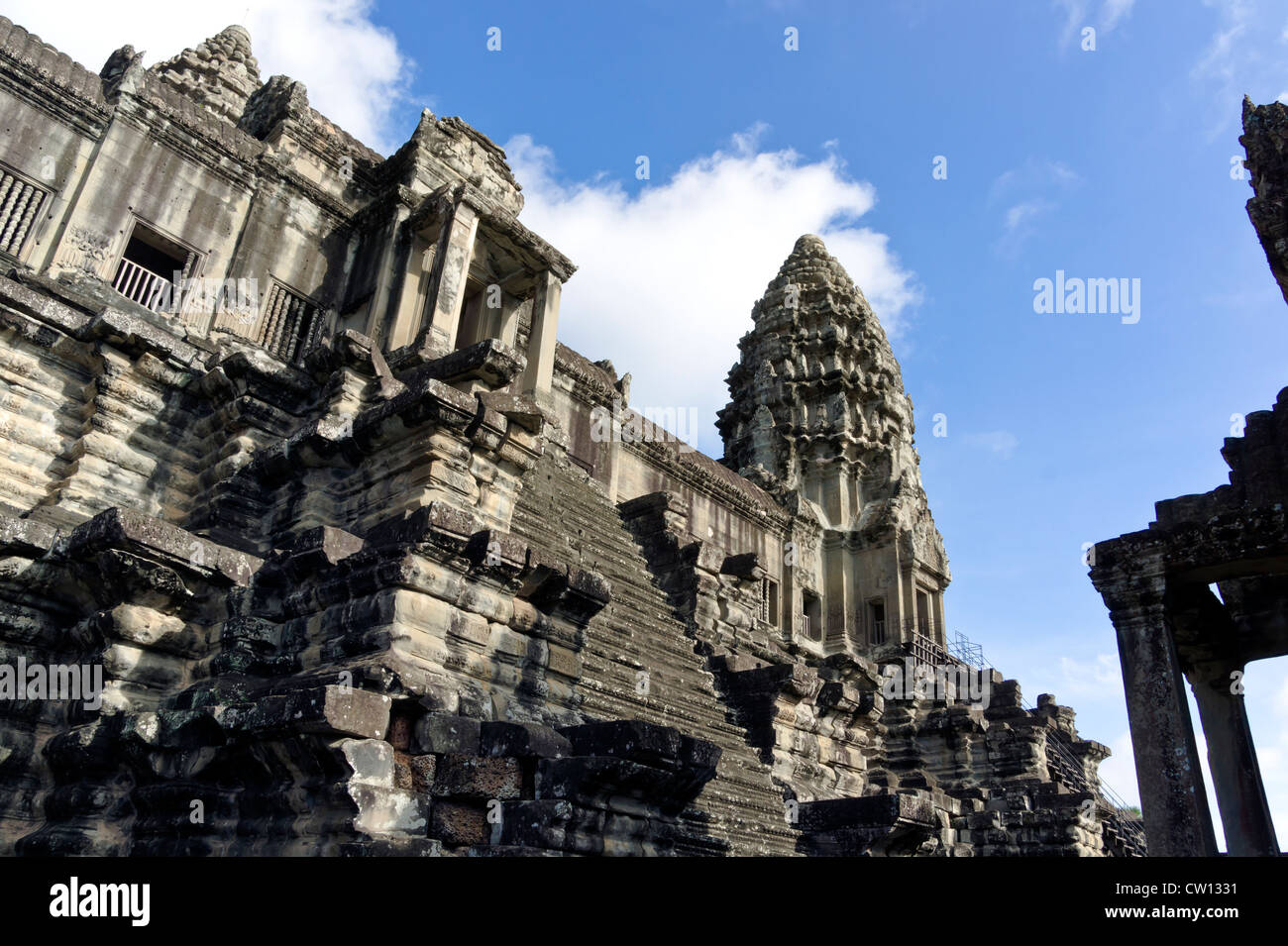 Entrance to the Tower structures of Angkor Wat, Siem Reap, Cambodia ...
