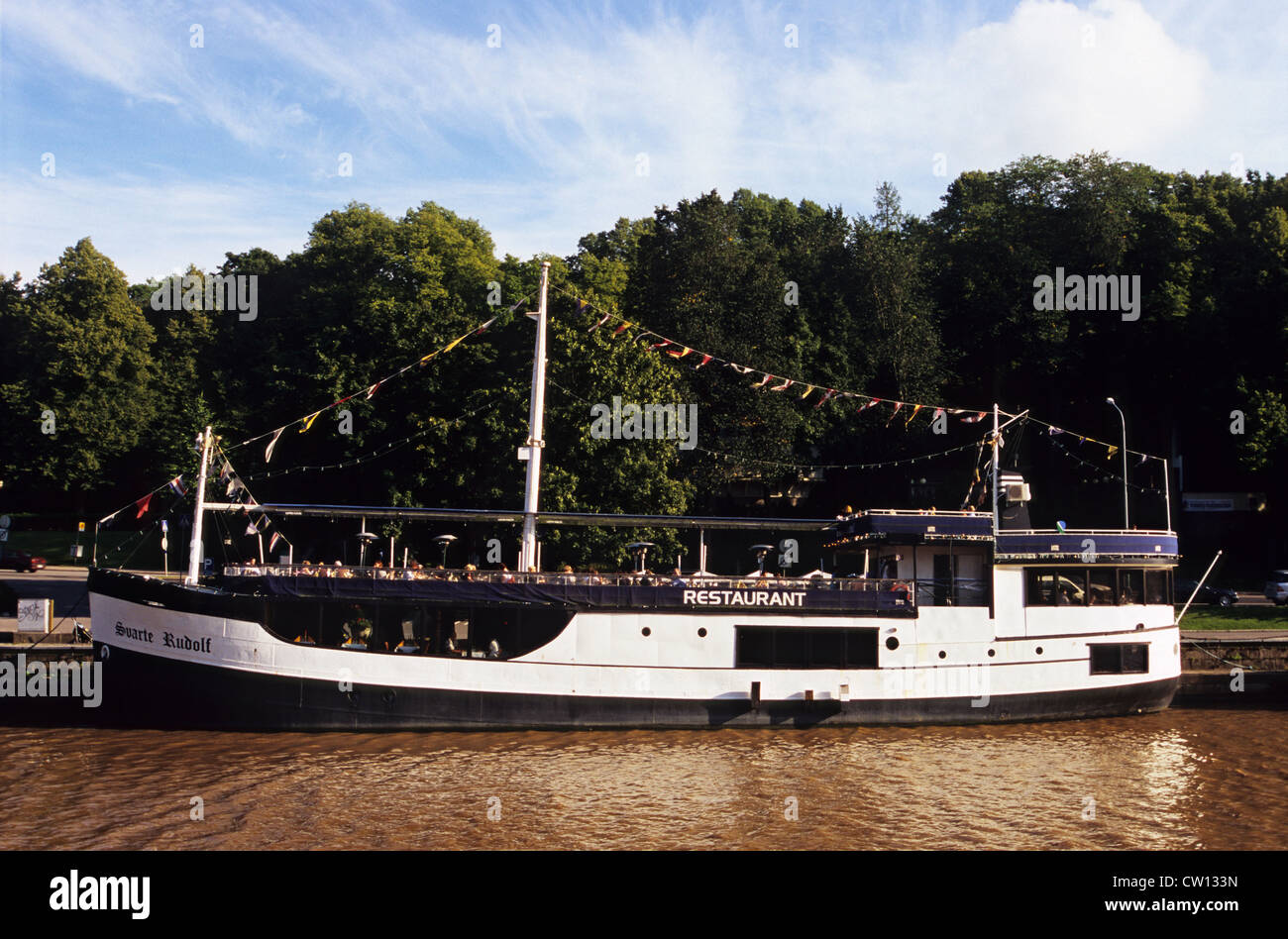 Cruise boat on Aurajoki river, Turku, Finland Stock Photo - Alamy