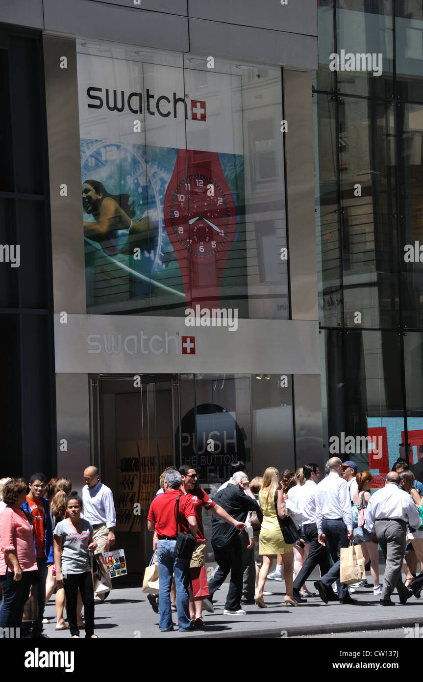 Swatch watches store, New York, USA Stock Photo - Alamy