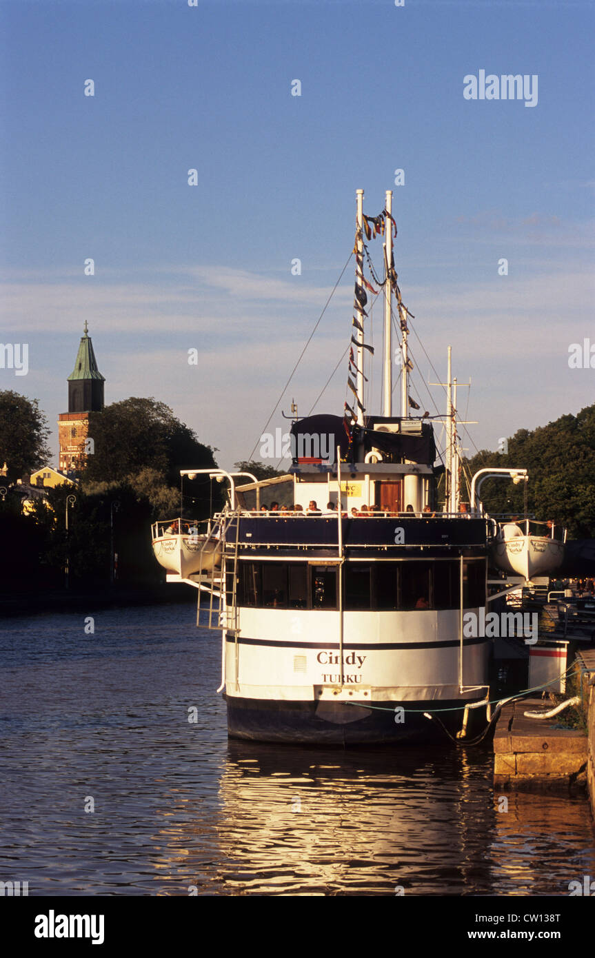 Cruise boat on Aurajoki river, Turku, Finland Stock Photo - Alamy