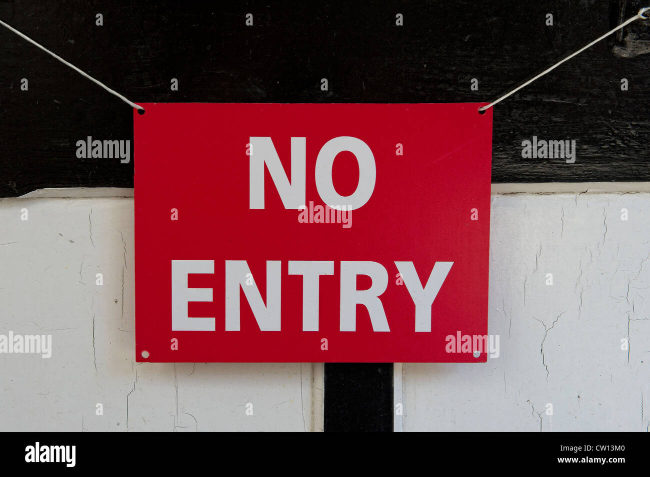 No entry sign hanging on door Stock Photo - Alamy