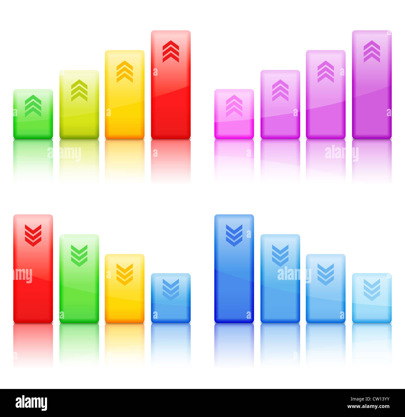 Bar graphs, vector eps10 illustration Stock Photo - Alamy