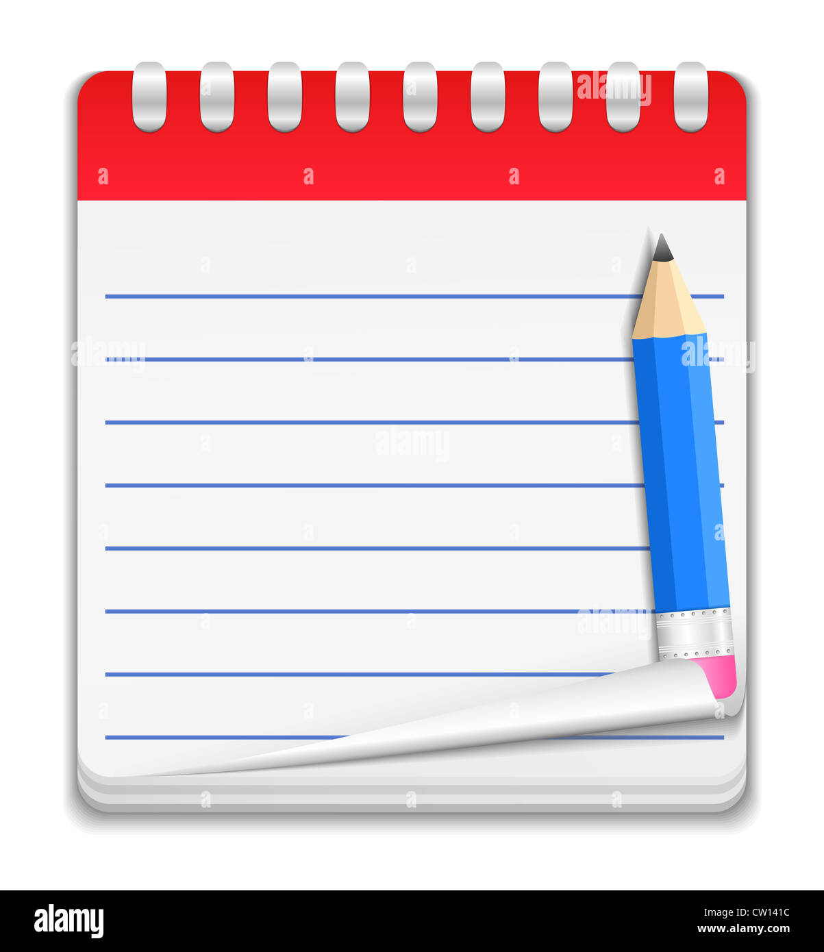 Notebook Icon, vector eps10 illustration Stock Photo - Alamy