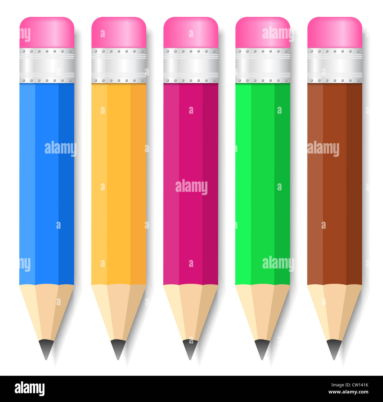 Set of small pencils Stock Photo - Alamy