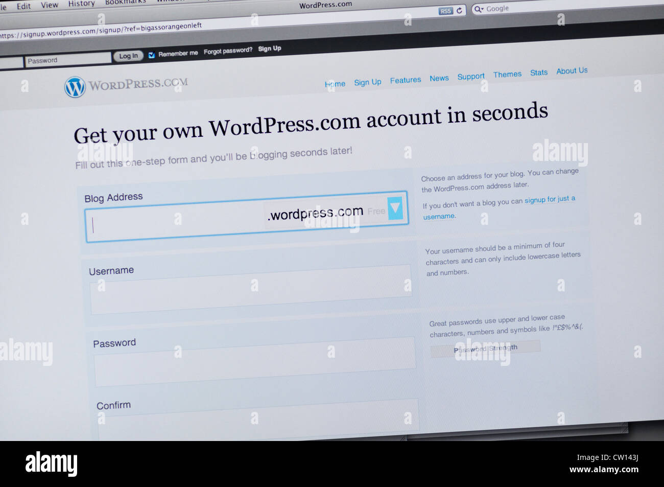 Wordpress blog hi-res stock photography and images - Alamy