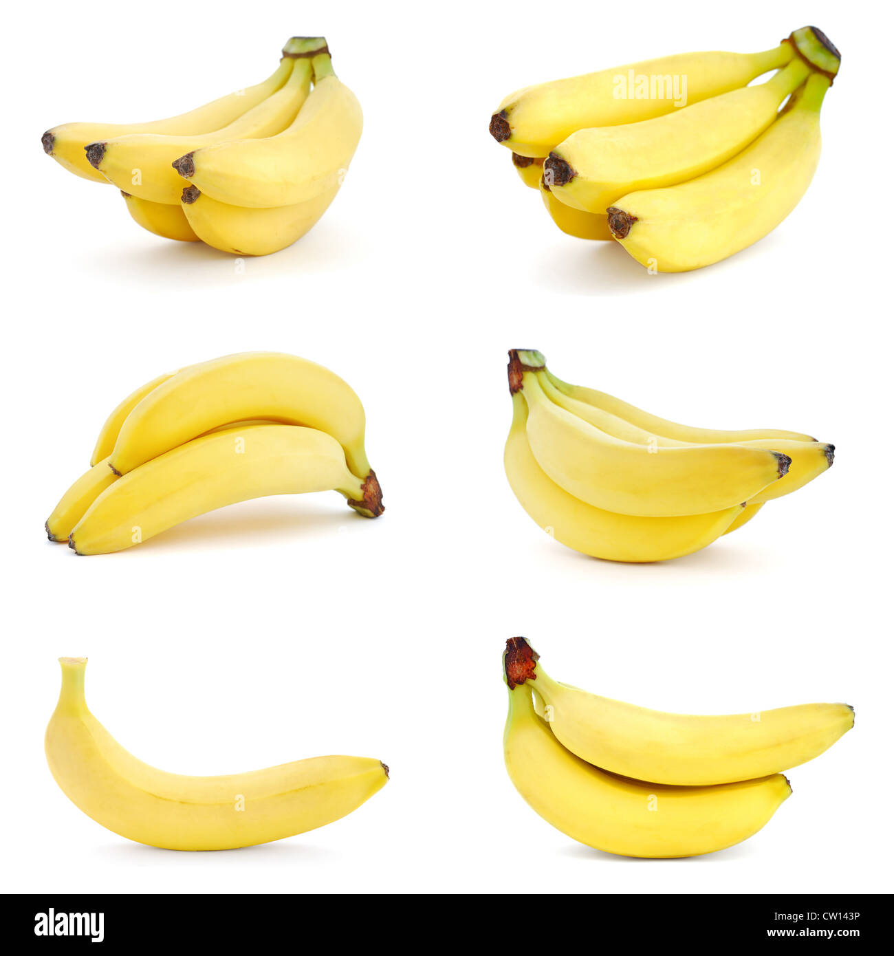 Bananas isolated on white background Stock Photo - Alamy