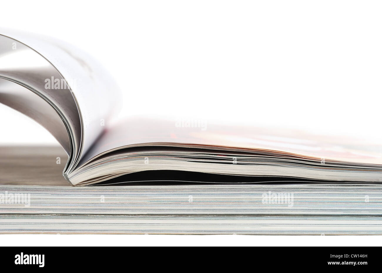 Magazines isolated on white background Stock Photo - Alamy