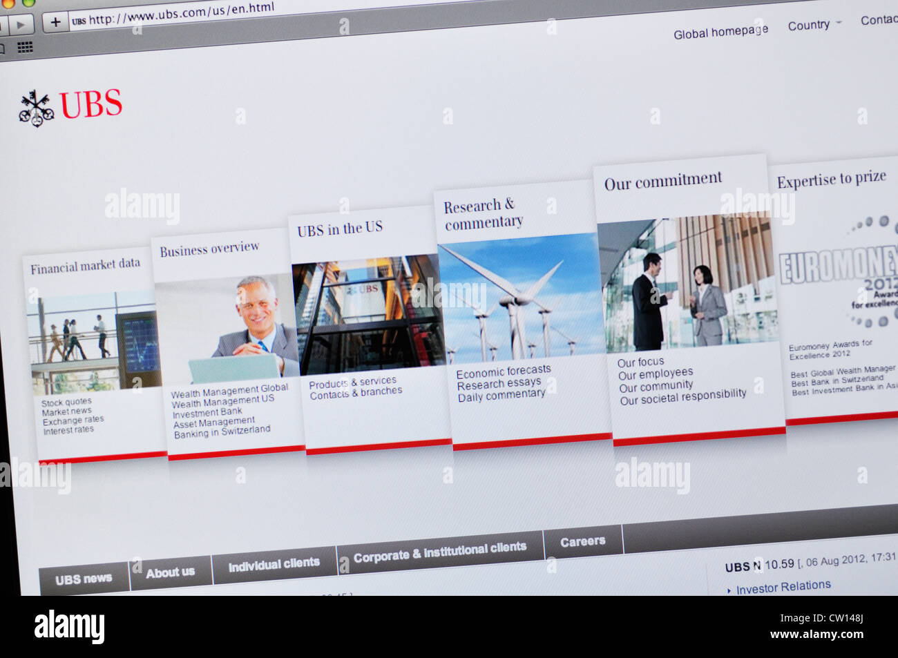UBS banking website Stock Photo - Alamy