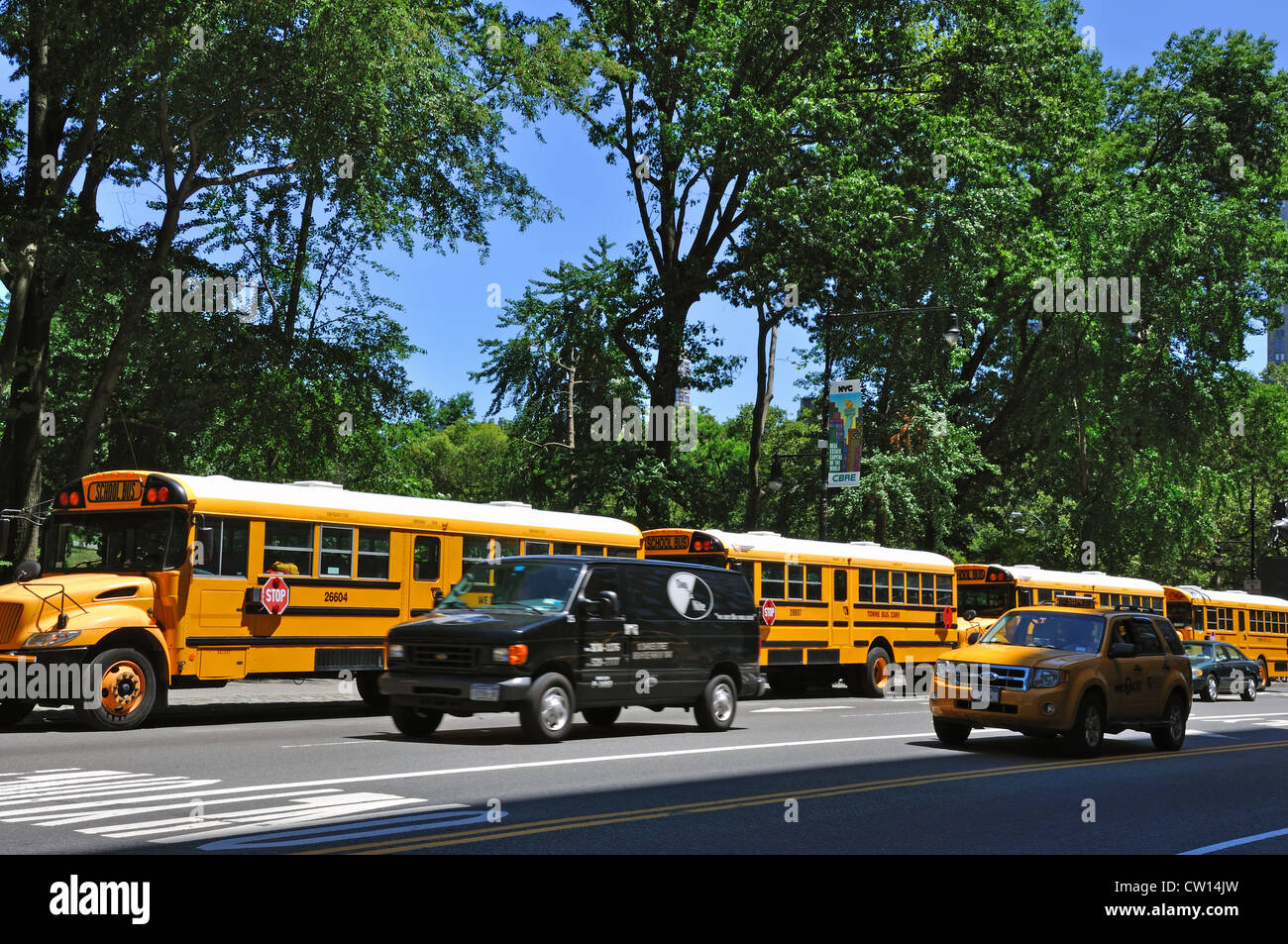 New york city school buses hi-res stock photography and images - Alamy