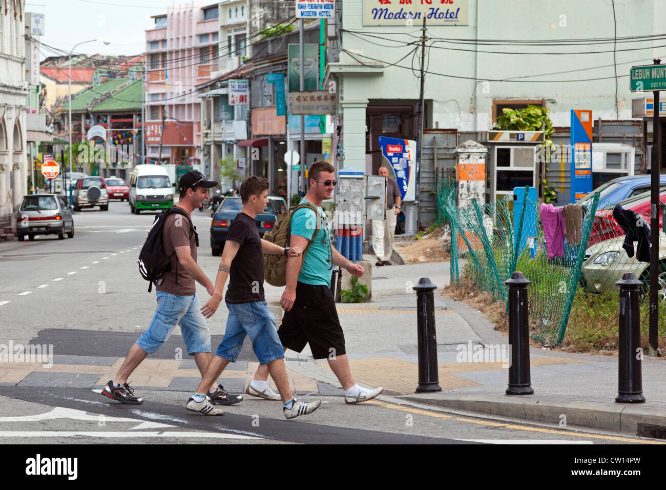 Young tourists in George Town, Penang, Malaysia Stock Photo - Alamy