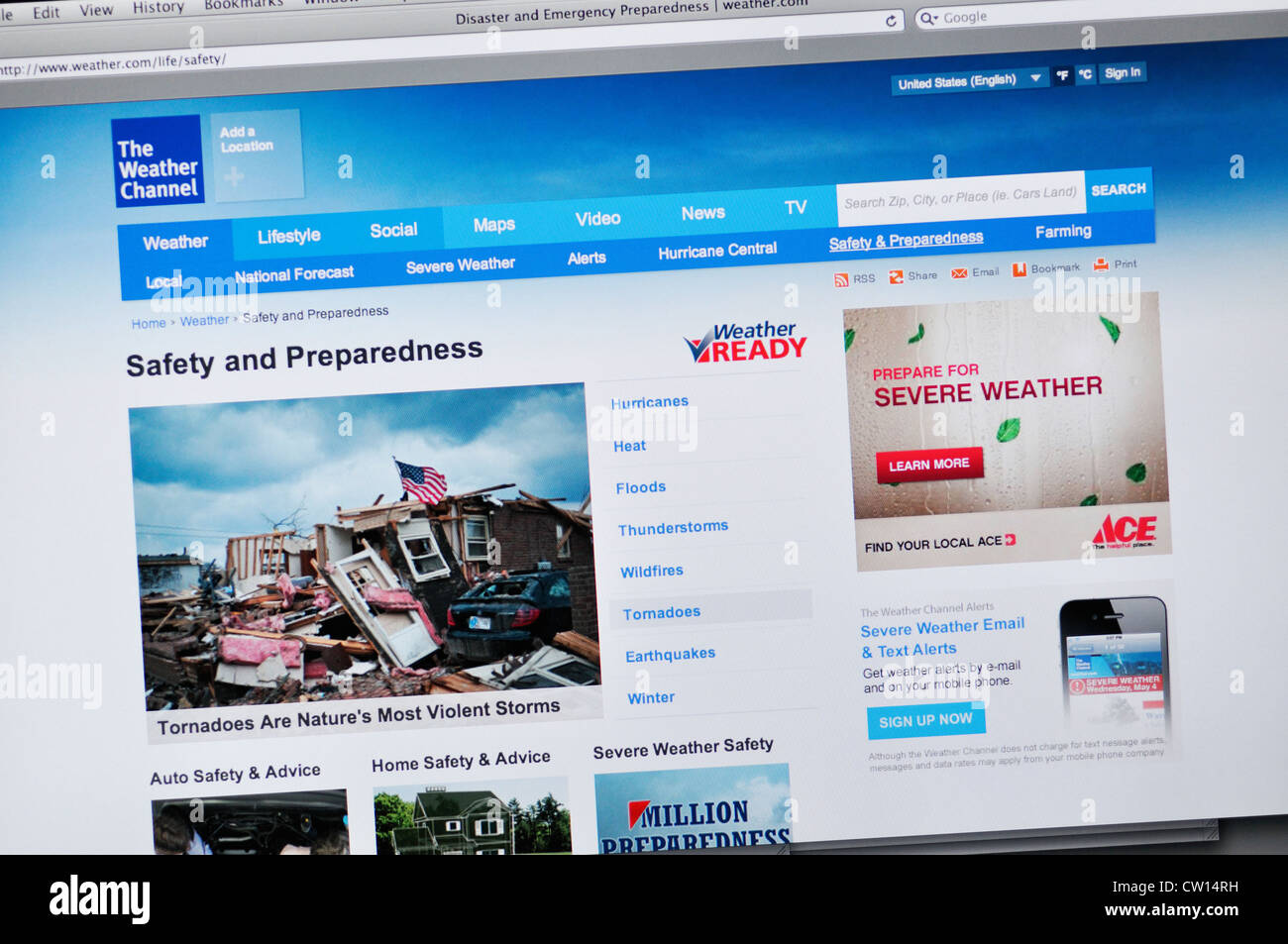 Weather channel forecast hi-res stock photography and images - Alamy