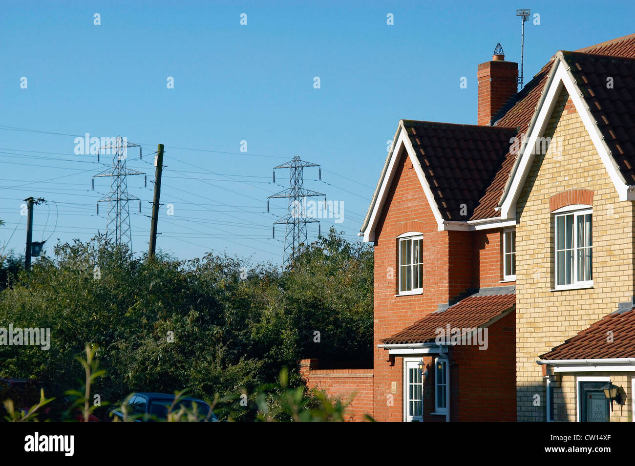 Houses High Voltage Power Lines Stock Photos & Houses High Voltage ...