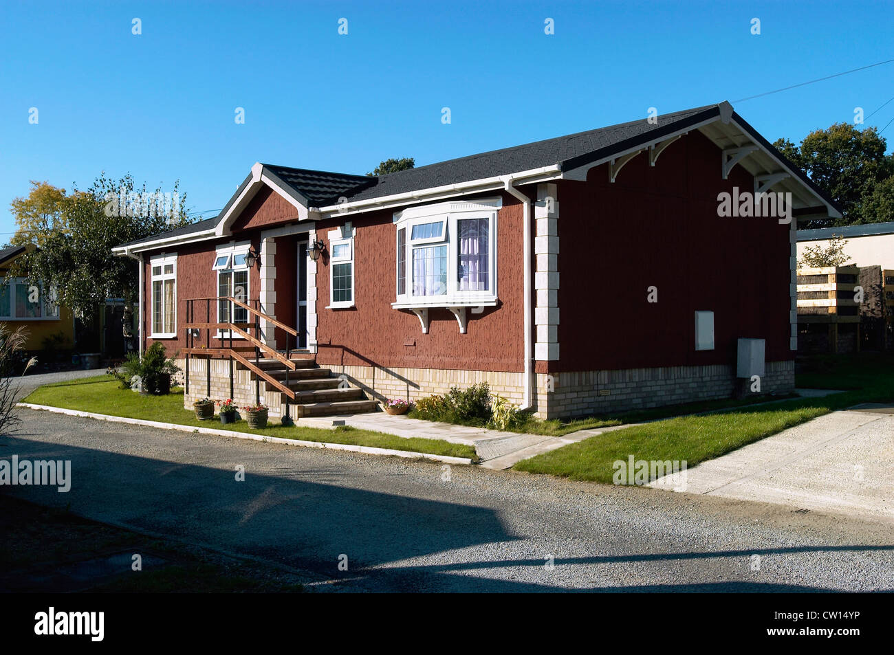 Affordable housing bungalows. England, UK Stock Photo - Alamy