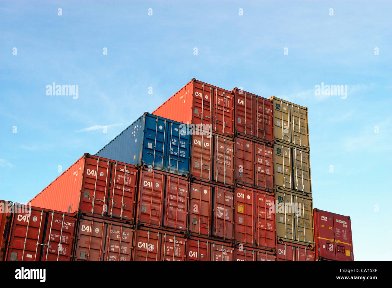 Stack of containers Stock Photo - Alamy