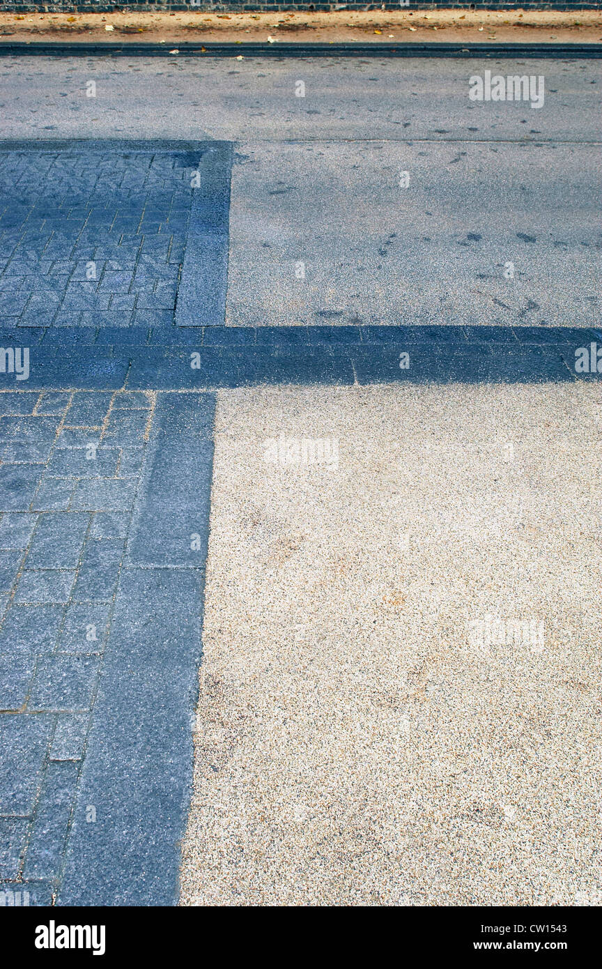 Coloured asphalt applied on road crossing. England, UK Stock Photo - Alamy