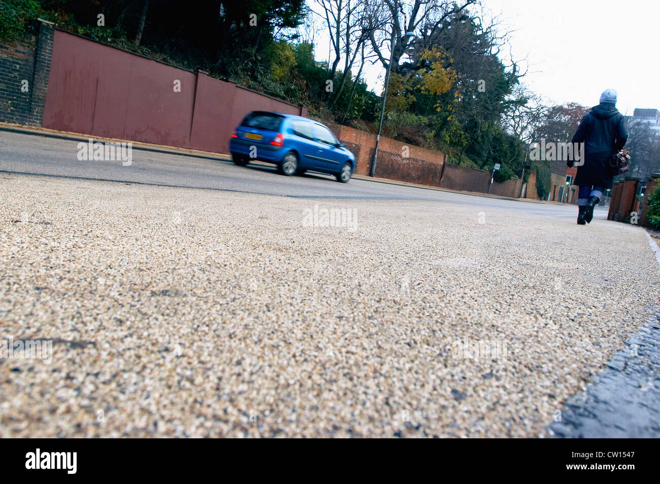 Coloured asphalt applied on road crossing. England, UK Stock Photo - Alamy