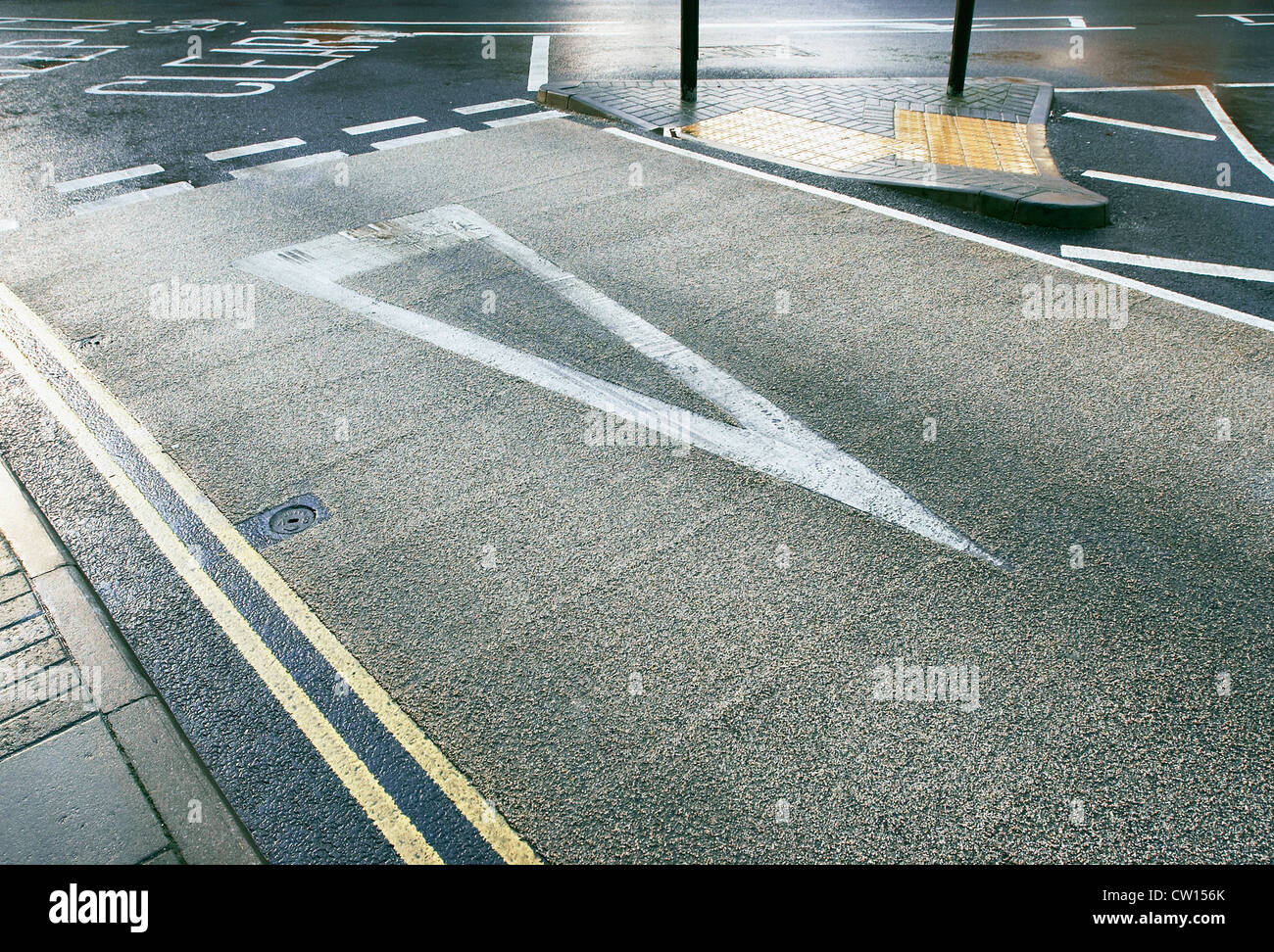 Coloured asphalt applied on road crossing. England, UK Stock Photo - Alamy