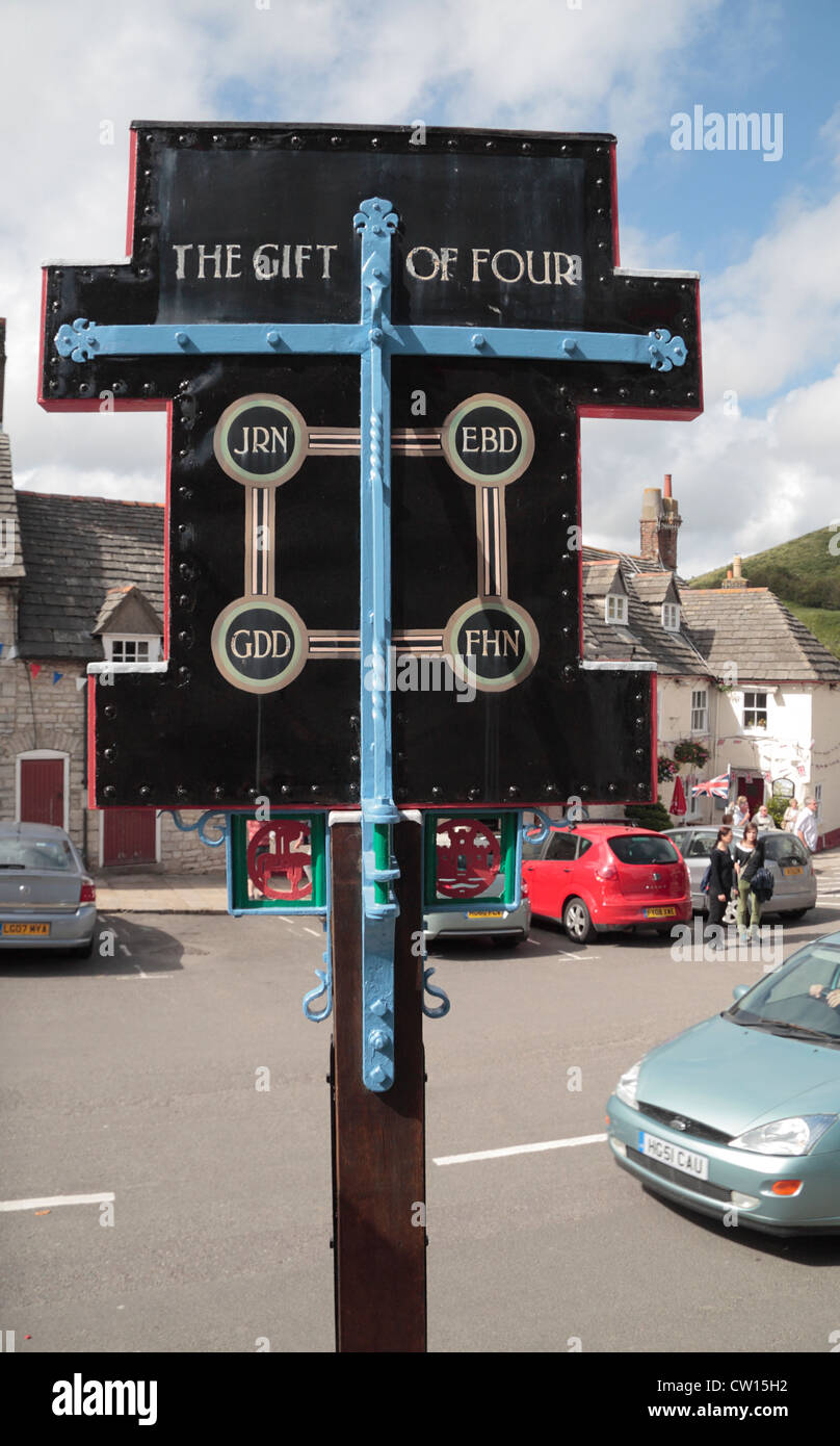 The gift of four cross on the back of a sign with Edward, king of ...