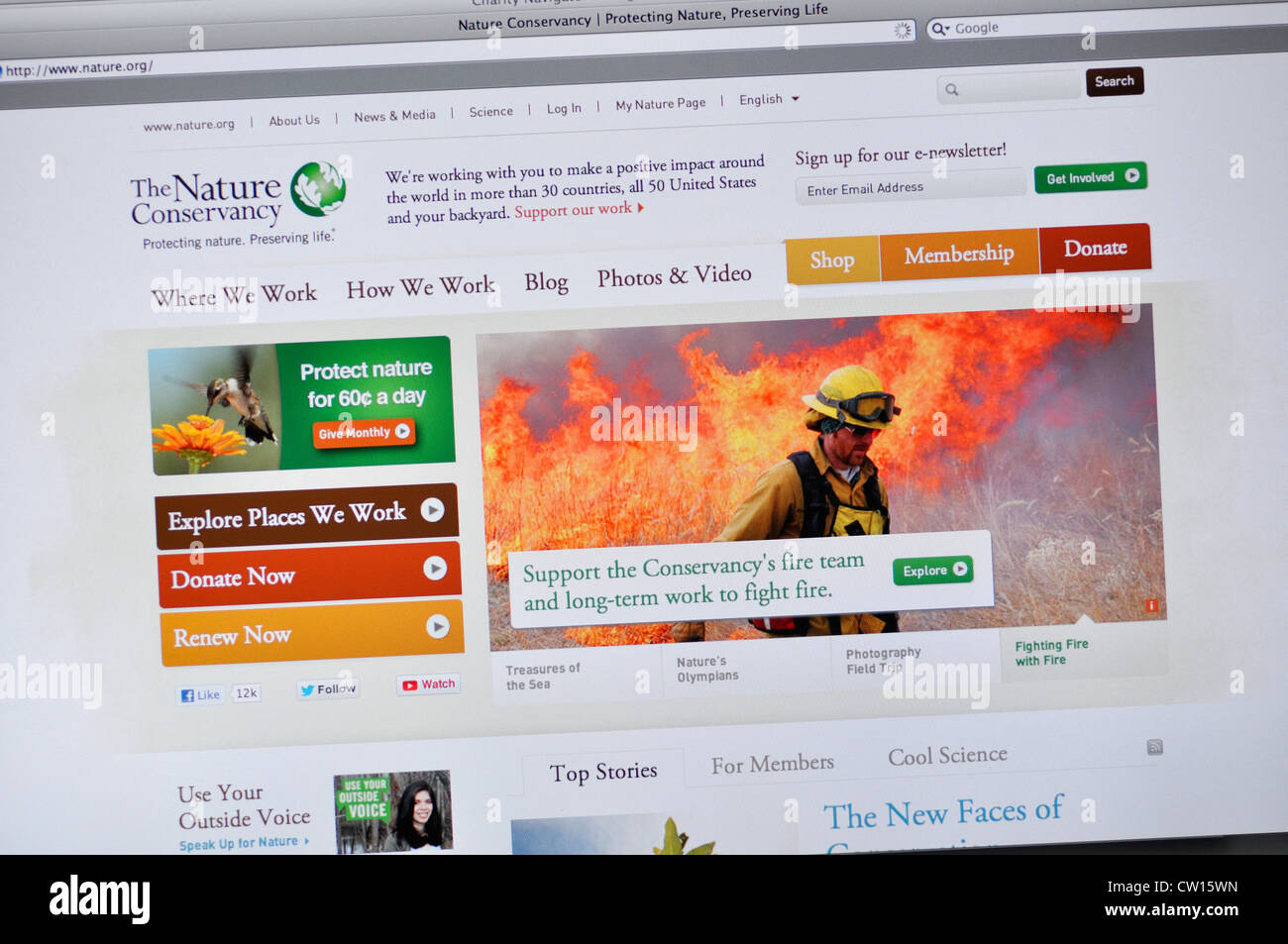Nature Conservancy website Stock Photo - Alamy