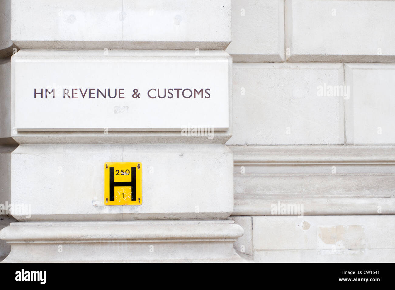 HM revenue and customs (HMRC) building, Whitehall, London, England, UK ...