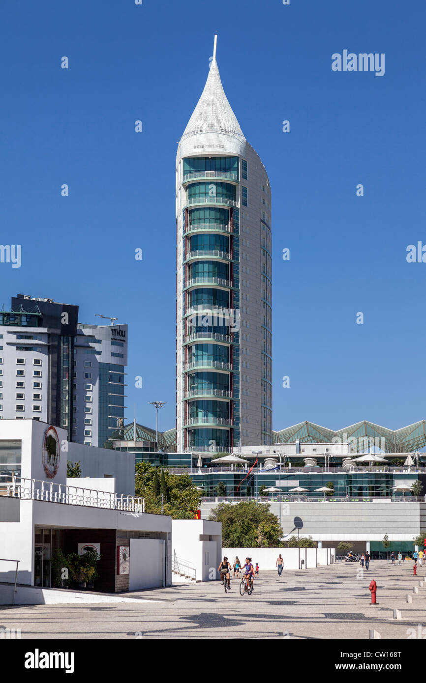 São Gabriel Tower in Parque das Nações (Park of Nation), Lisbon ...