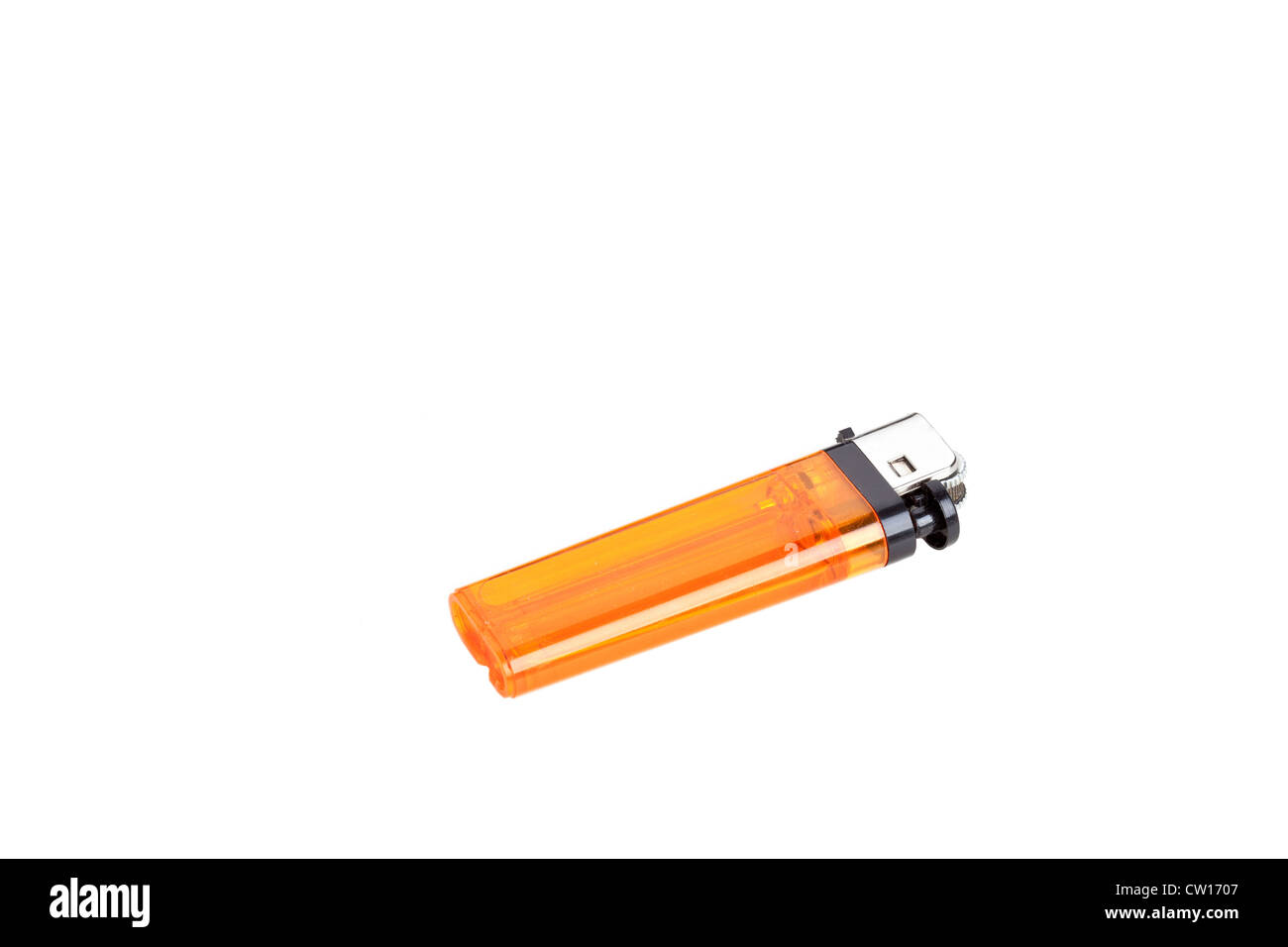 Orange lighter isolated on white Stock Photo - Alamy