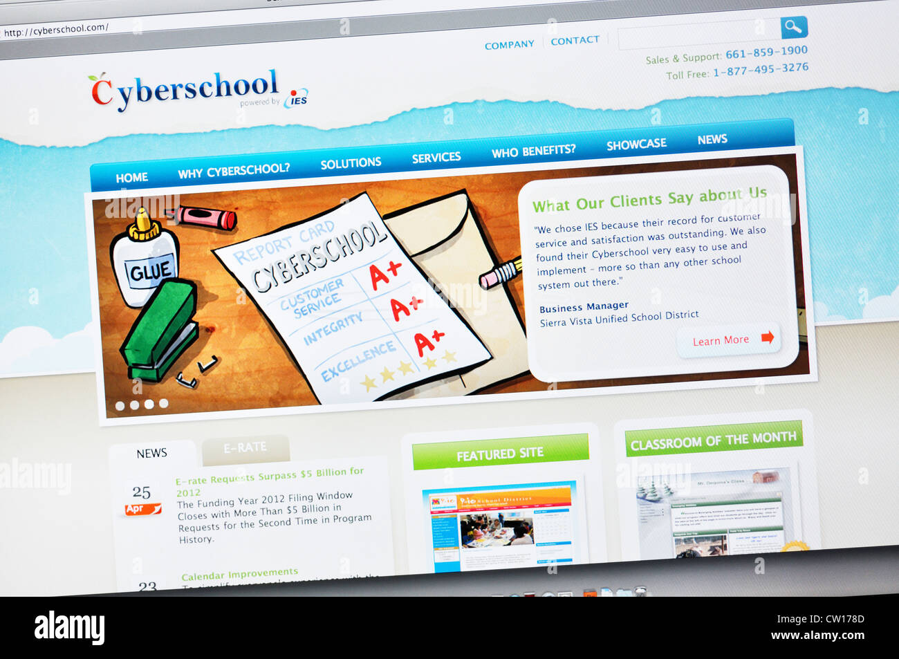 Cyberschool online learning website Stock Photo - Alamy