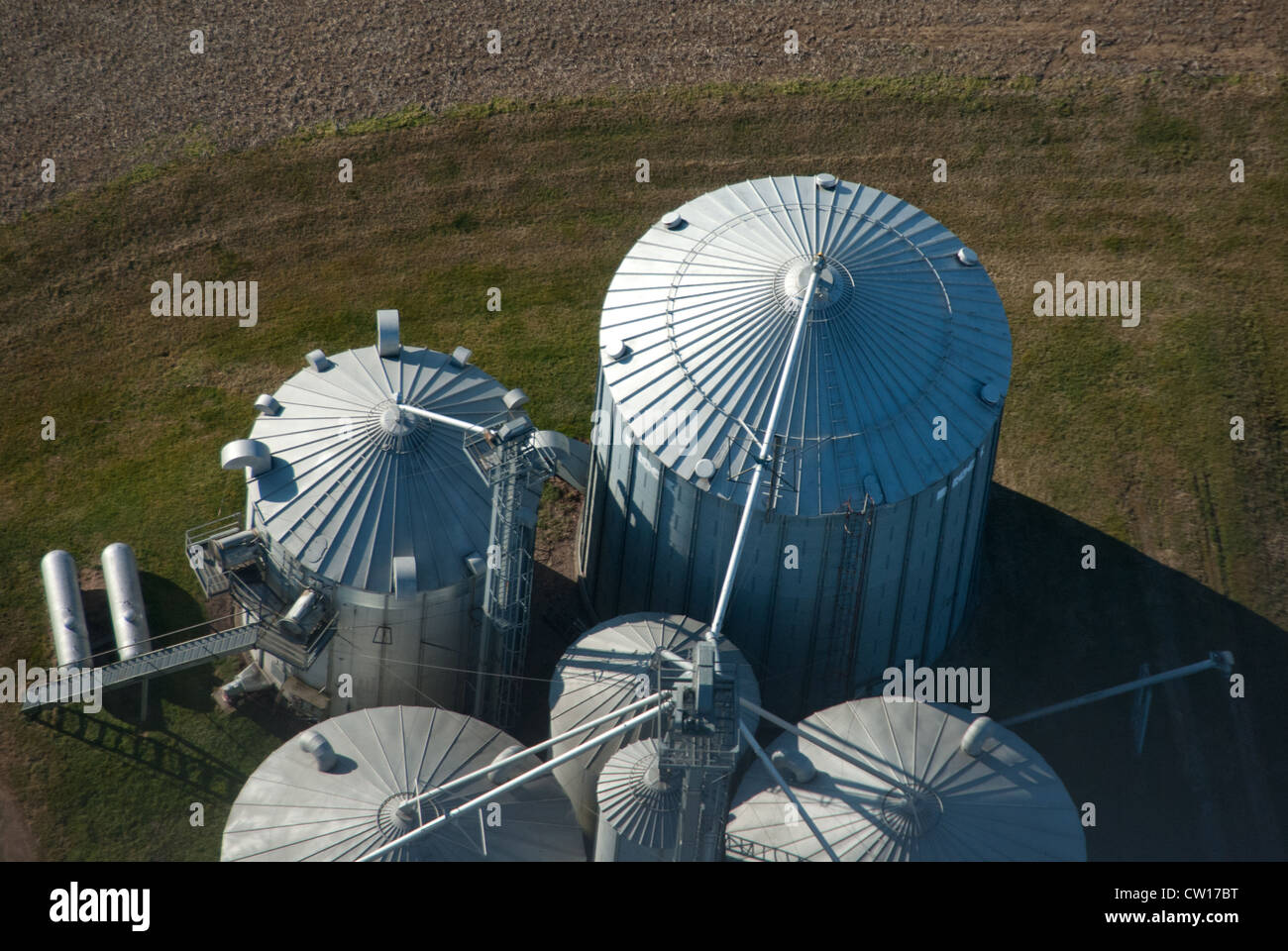 Grain silos aerial view hi-res stock photography and images - Alamy