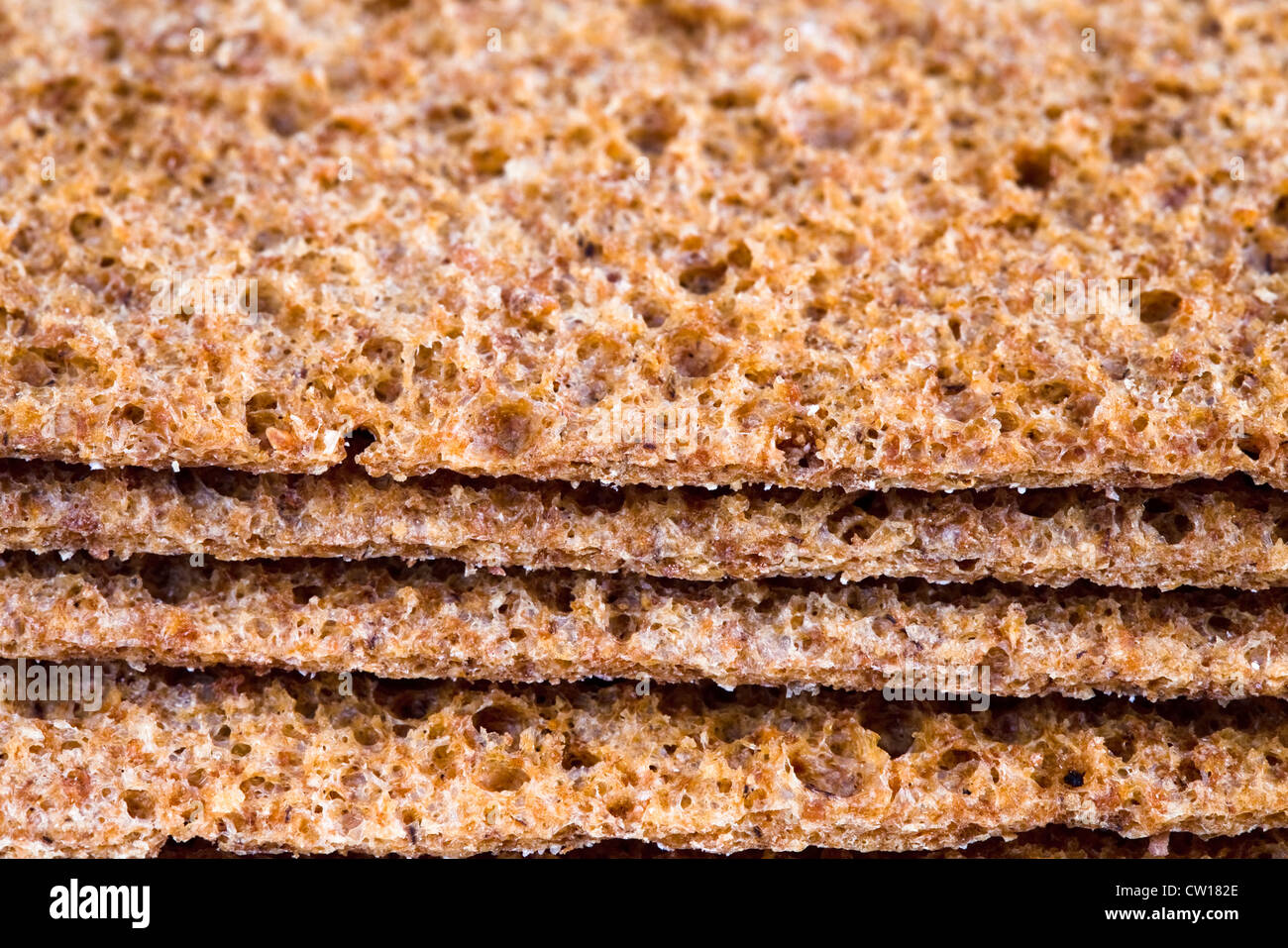 layers of thin crispbreads close up Stock Photo - Alamy