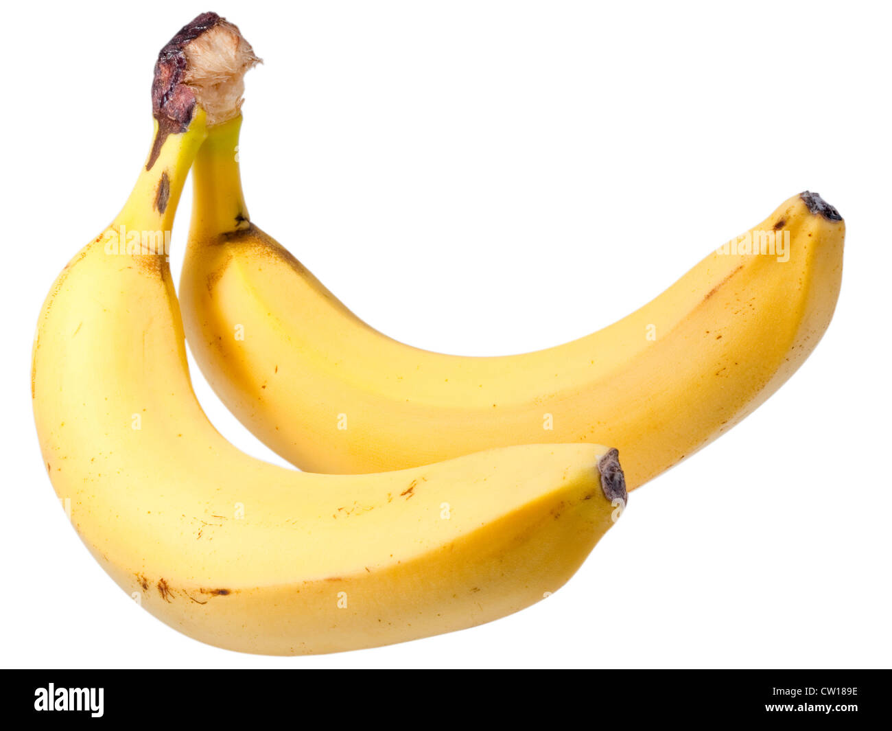 two bananas isolated on white Stock Photo - Alamy