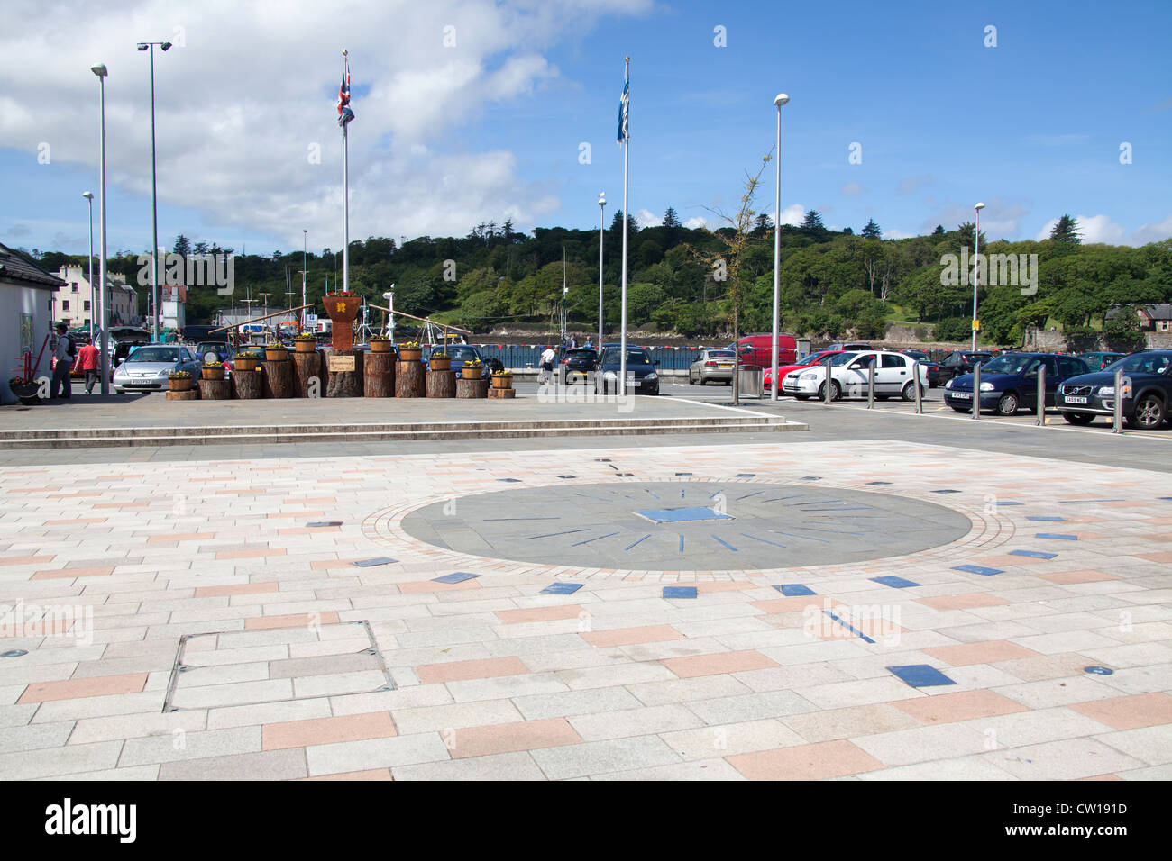 Town of Stornoway, Lewis. The 2012 Olympic Torch memorial at Stornoway ...