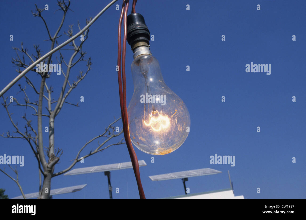INDIA light bulb with solar power supply from Photovoltaic panel at ...