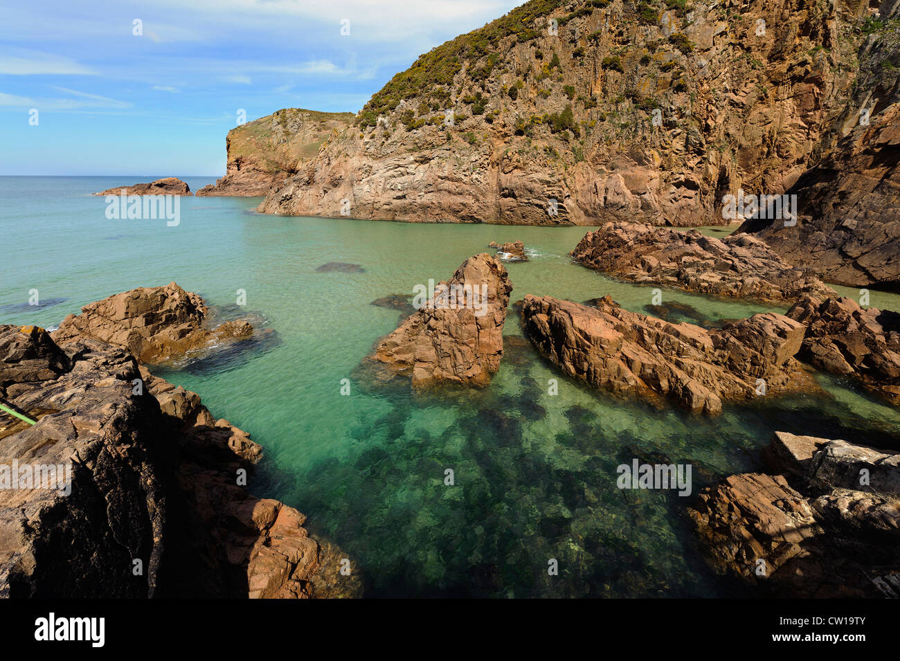 Plémont Bay, Isle of Jersey, Channel Islands Stock Photo - Alamy