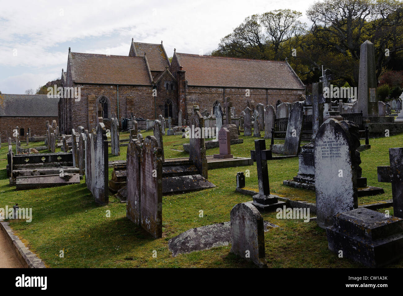 Cemetery of St.Brelade's Parish Church, Isle of Jersey, Channel Islands ...