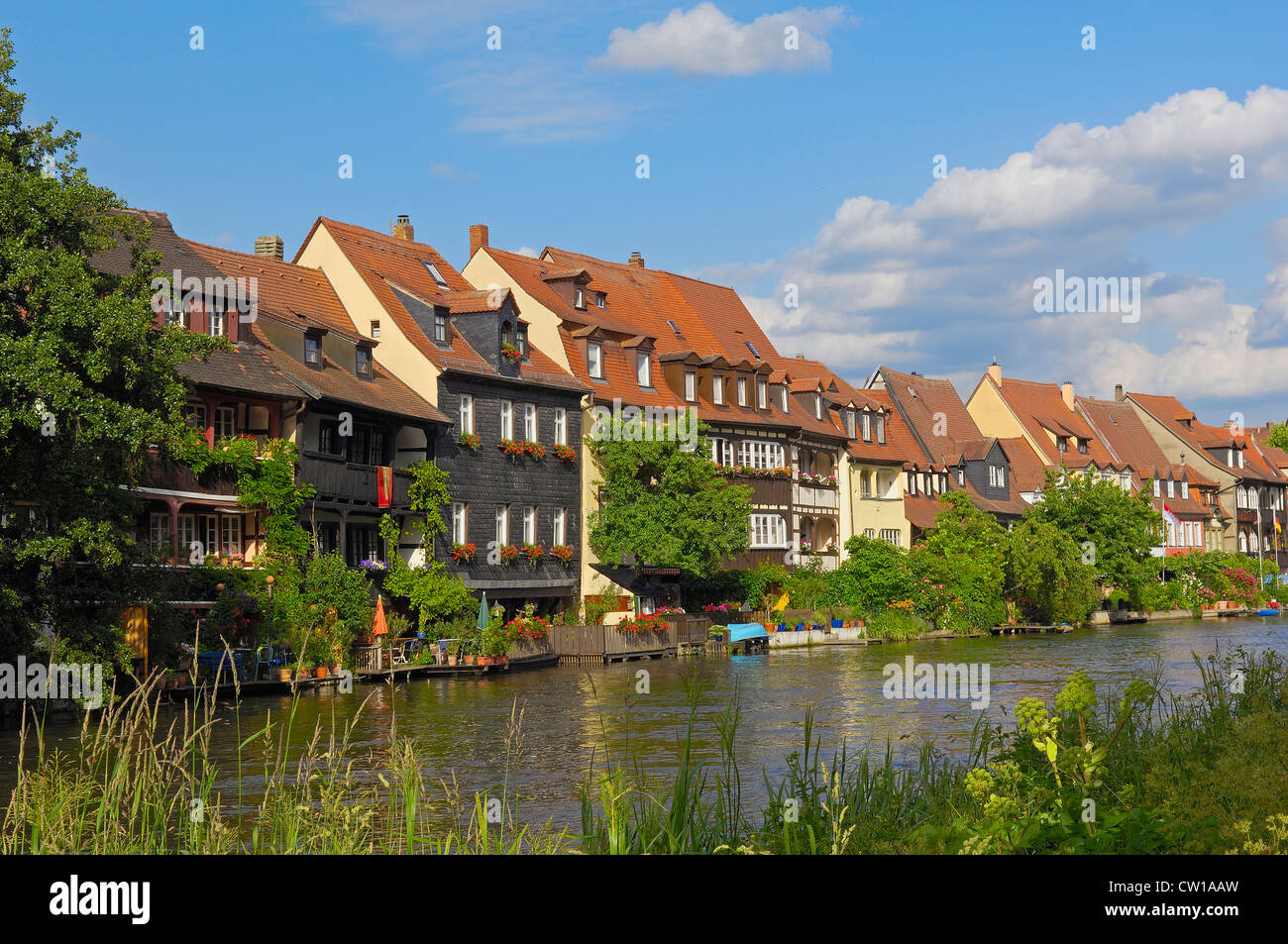 Bamberg, UNESCO World Heritage site, Little Venice , Regnitz river, Old ...