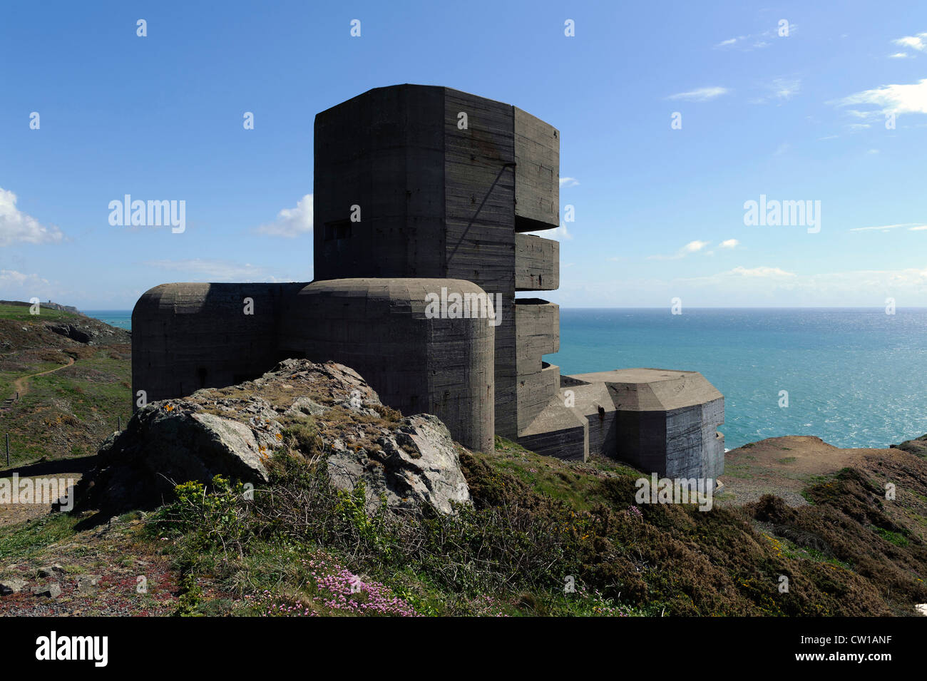 German Bunker at Cape Pleinmont, Isle of Guernsey, Channel Islands ...