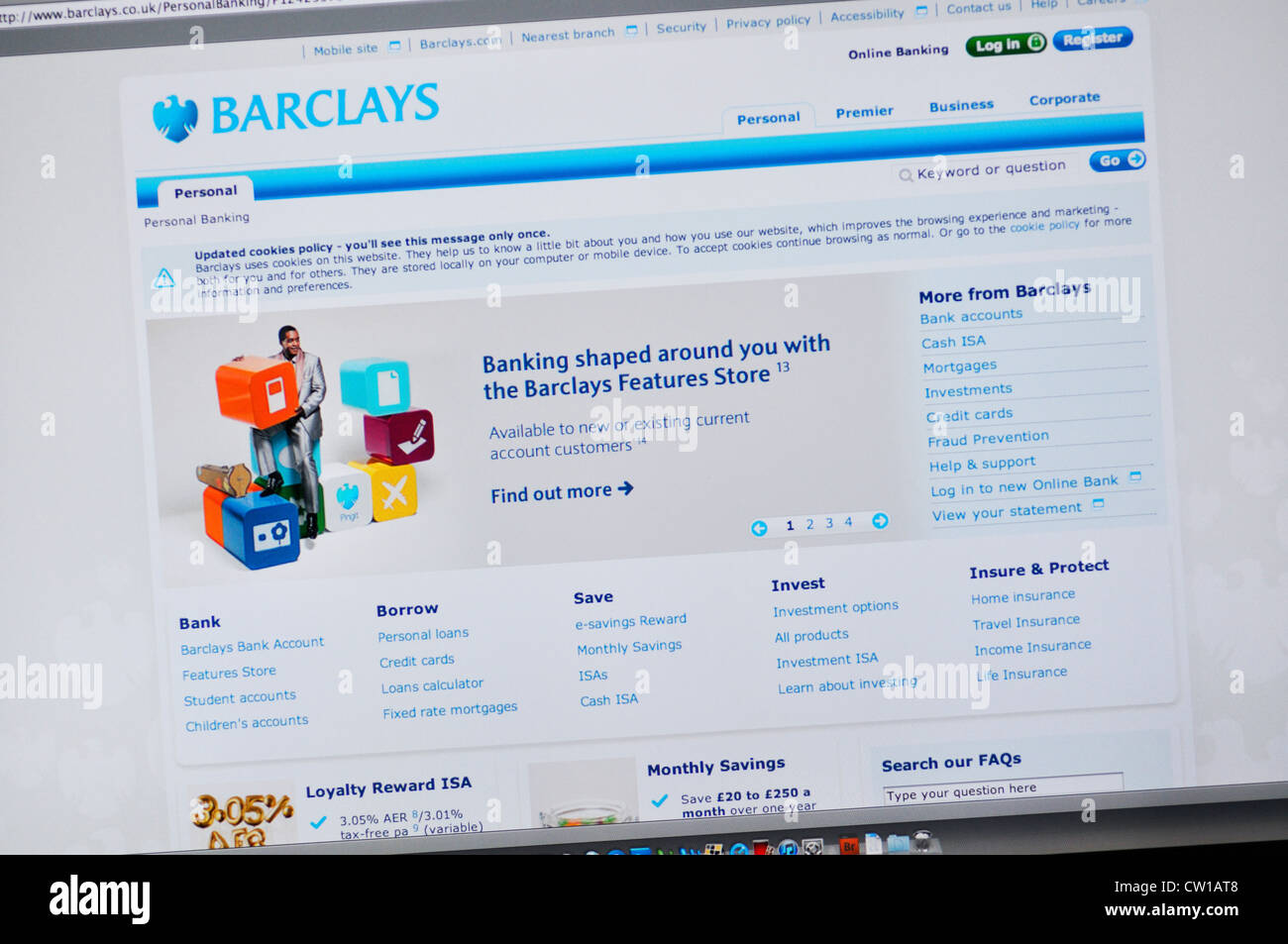 Barclays online website screen hi-res stock photography and images - Alamy