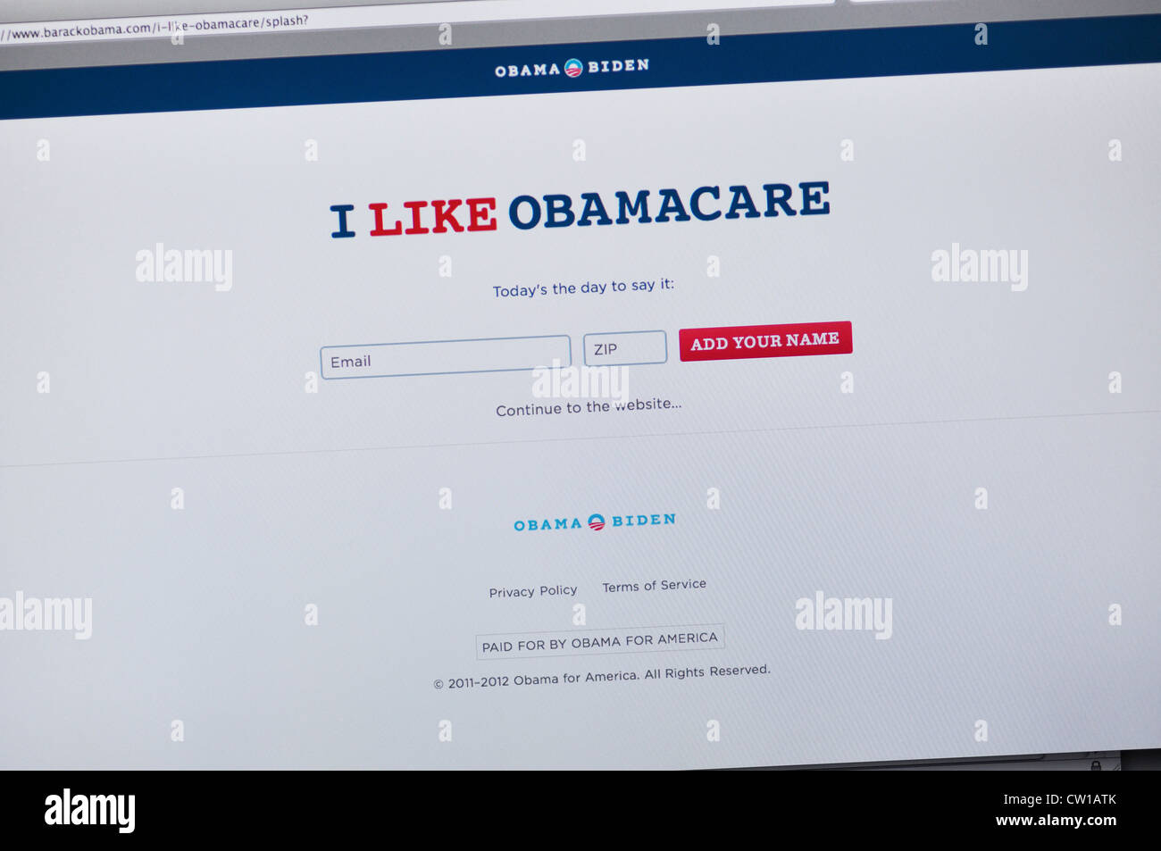 Barack Obama website Stock Photo - Alamy