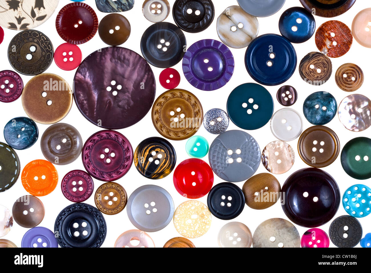 pattern from many different buttons Stock Photo - Alamy