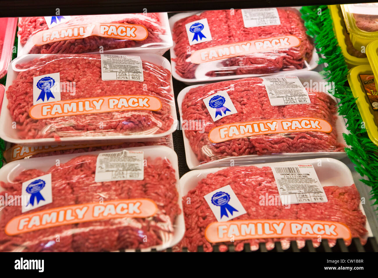 Meat Section of Grocery Store Boston, Massachusetts USA Stock Photo - Alamy