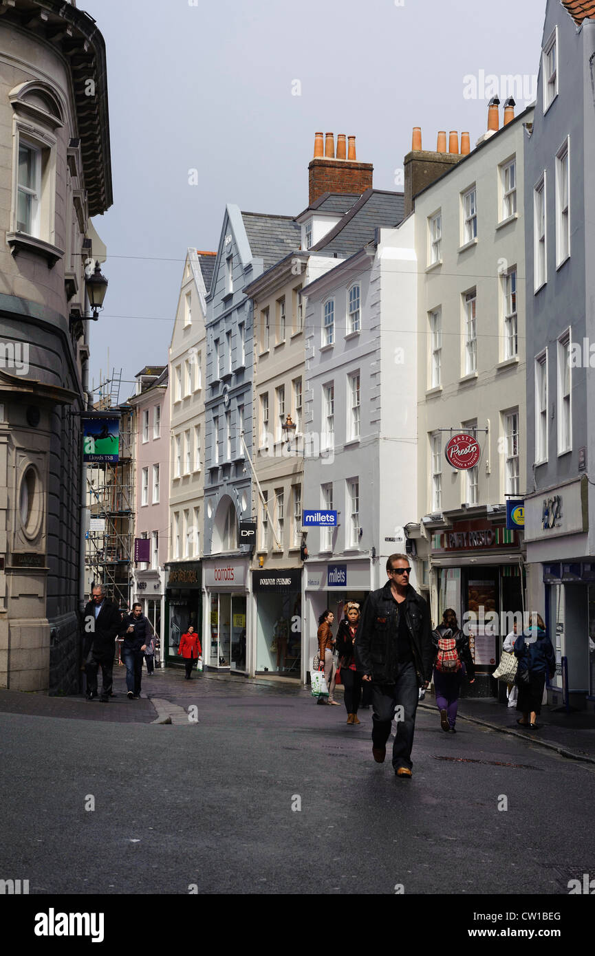 Shopping Street St Peter Port Guernsey High Resolution Stock ...