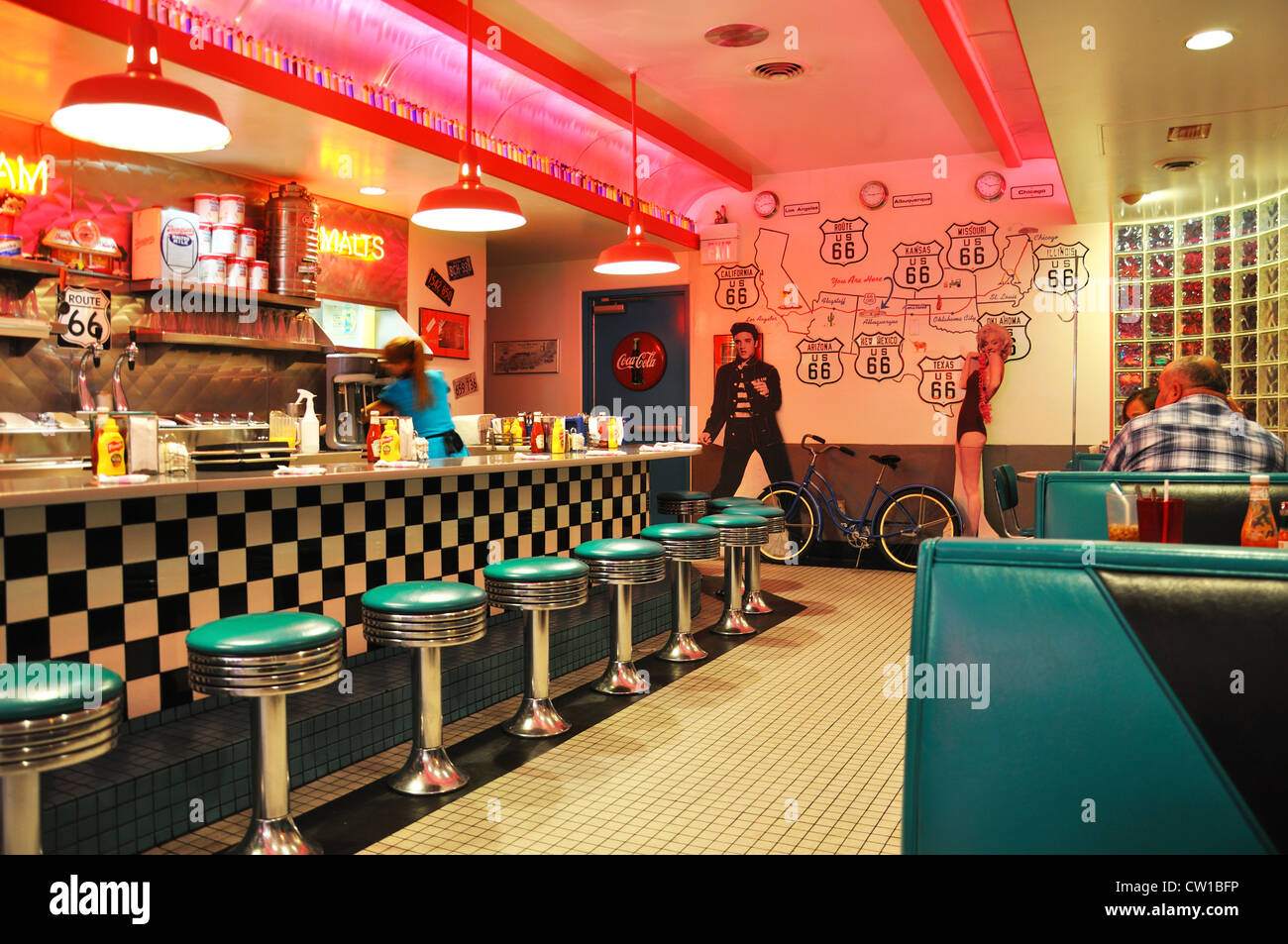 Historic Route 66 Diner, Albuquerque, New Mexico, USA Stock Photo - Alamy
