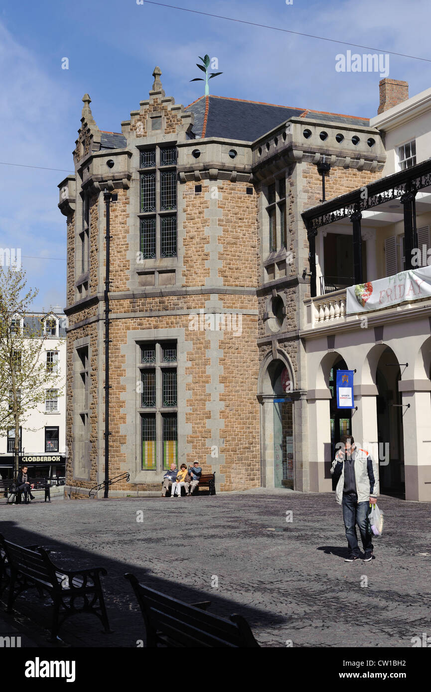 Former Market Hall in St. Peter Port, Isle of Guernsey, Channel Islands ...