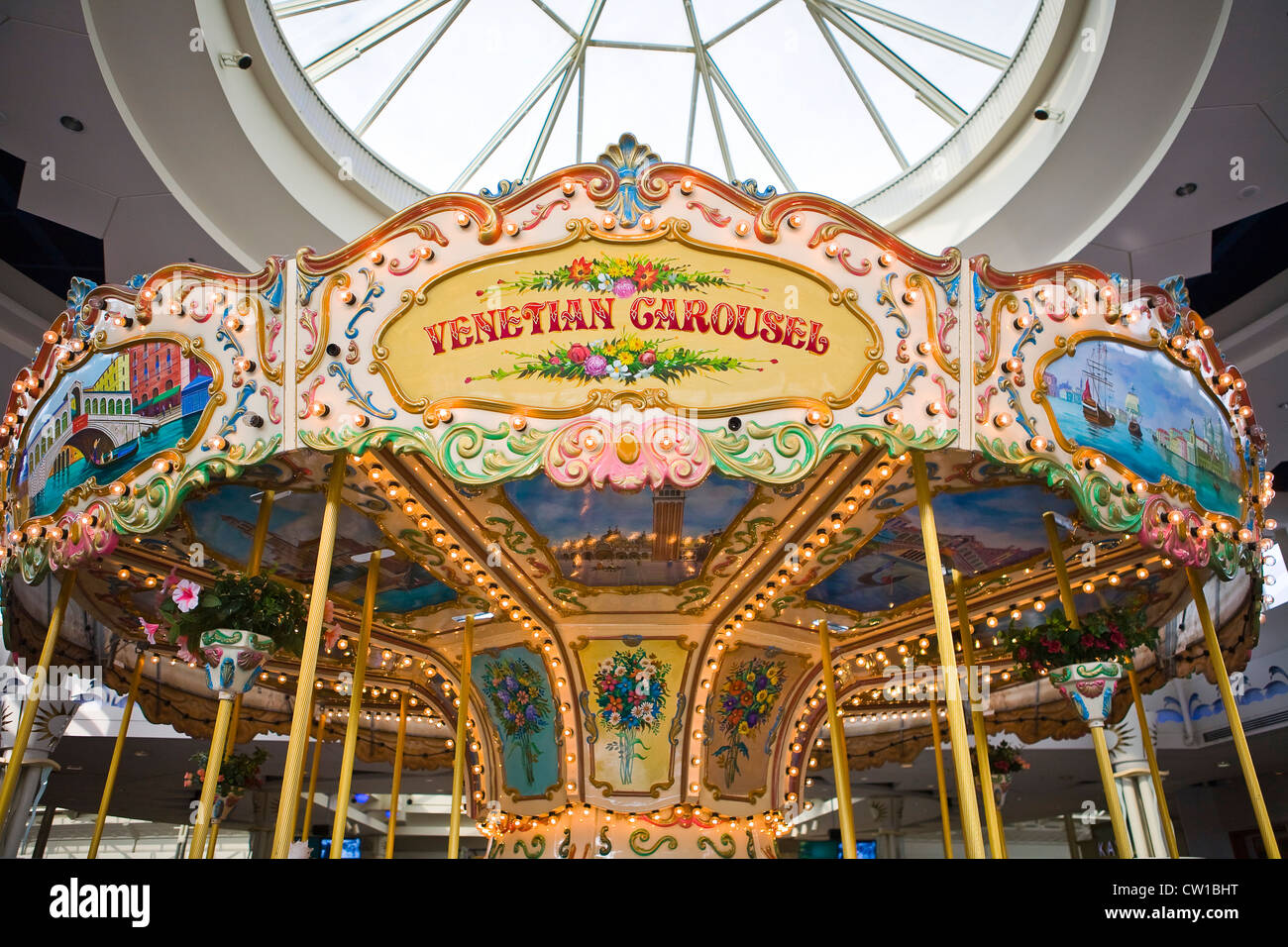 Carousel Inside Mall in United States Stock Photo - Alamy