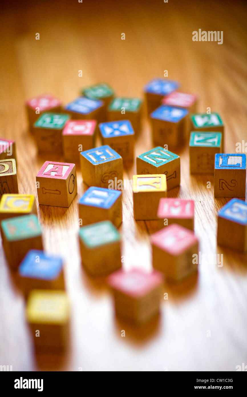 Still Life of Building Blocks Stock Photo - Alamy