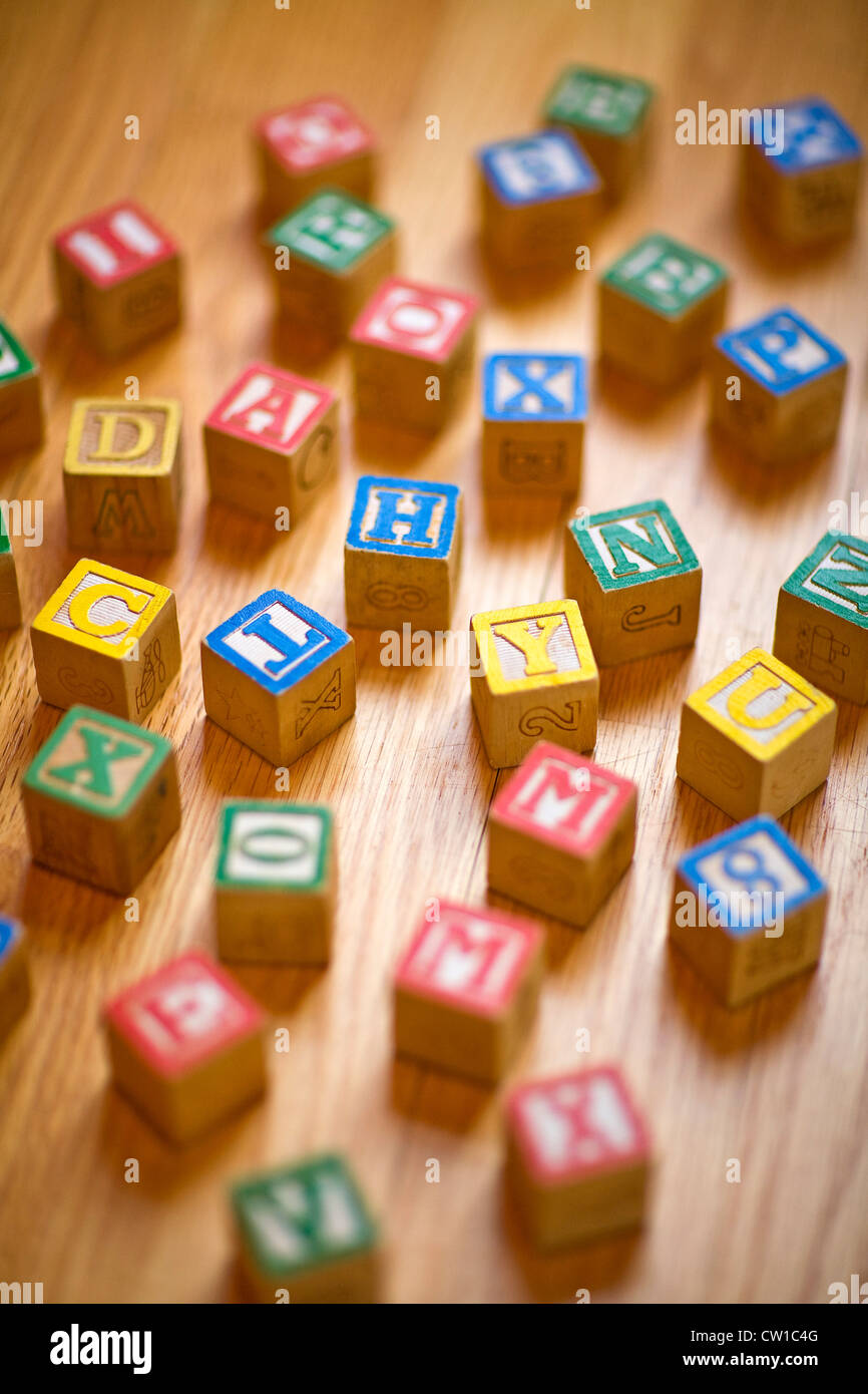 Still Life of Building Blocks Stock Photo - Alamy