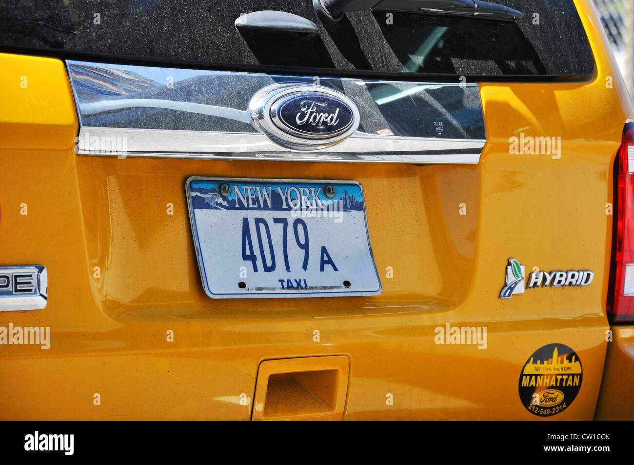 New York license plate on taxi car Stock Photo - Alamy
