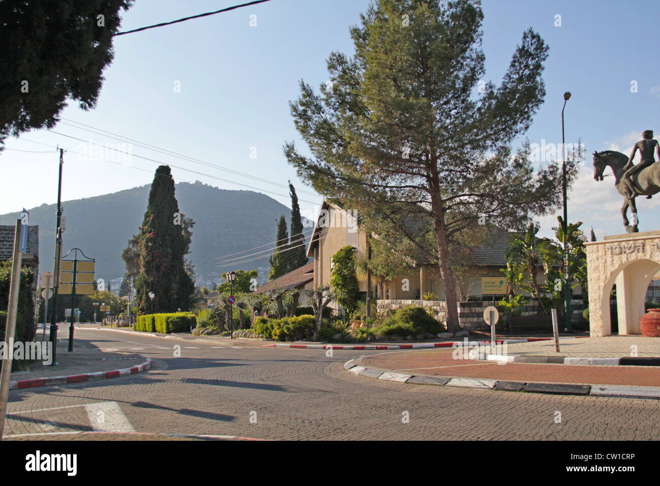 Kfar Tavor in Yezreel Valley and Tabor Mountain( Transfiguration ...