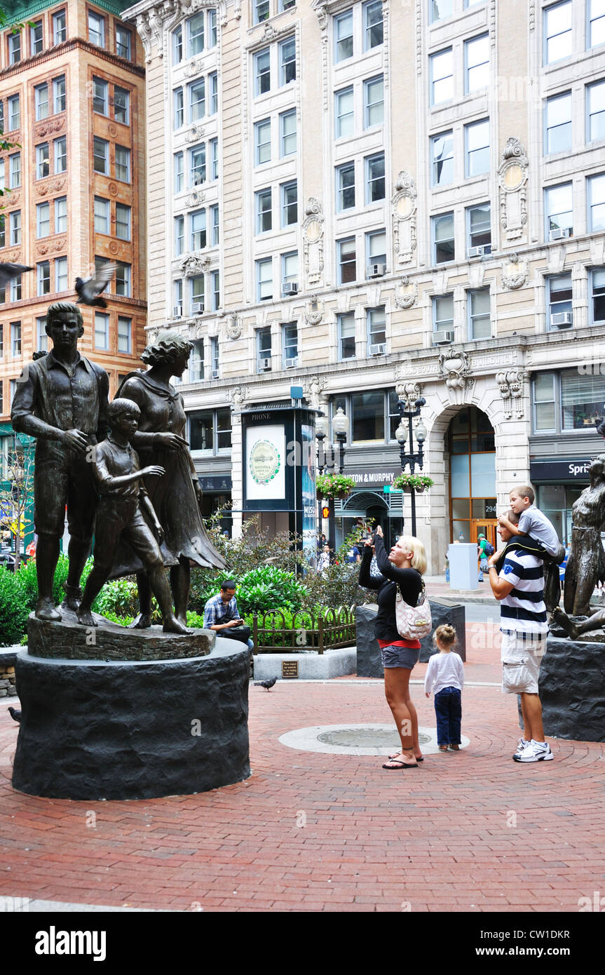 The Irish Famine Memorial, Boston, Massachusetts, USA Stock Photo - Alamy