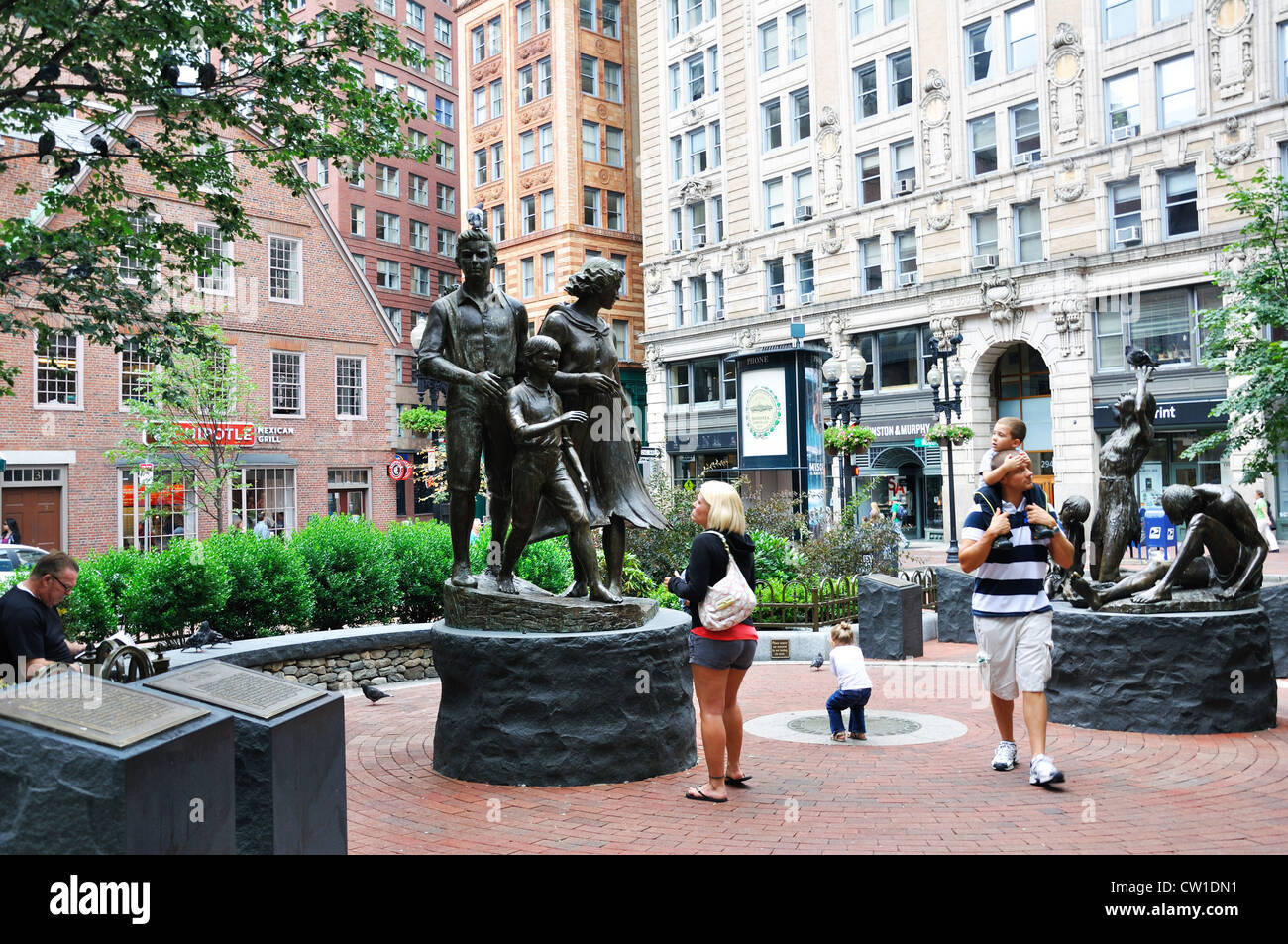 The Irish Famine Memorial, Boston, Massachusetts, USA Stock Photo - Alamy